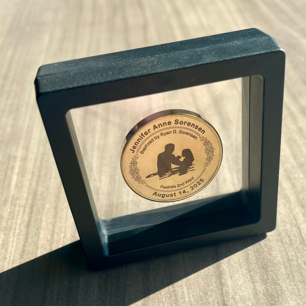 Baptism Commemoration Coin (Gift for 8-year-olds). Childs Name, Date ...